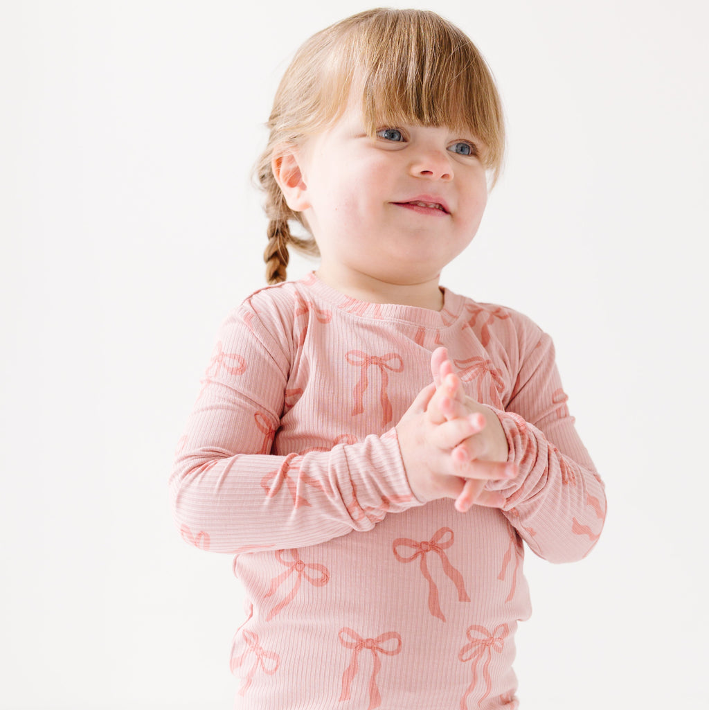 Coquette Bows Small Ribbed Two-Piece Set – Brave Little Ones